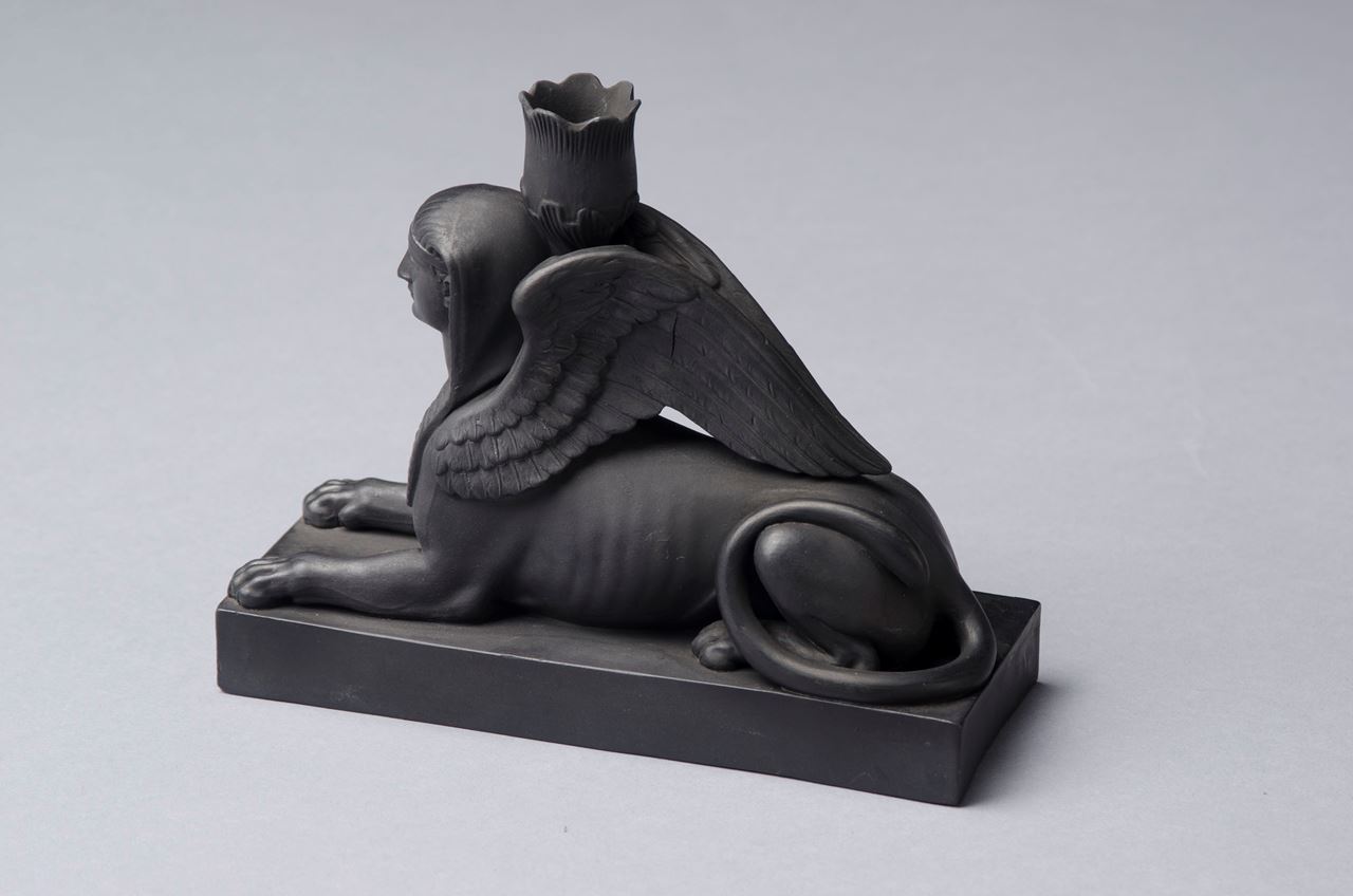 Black Basalt Sphinx Candlestick | Hieronymus Objects