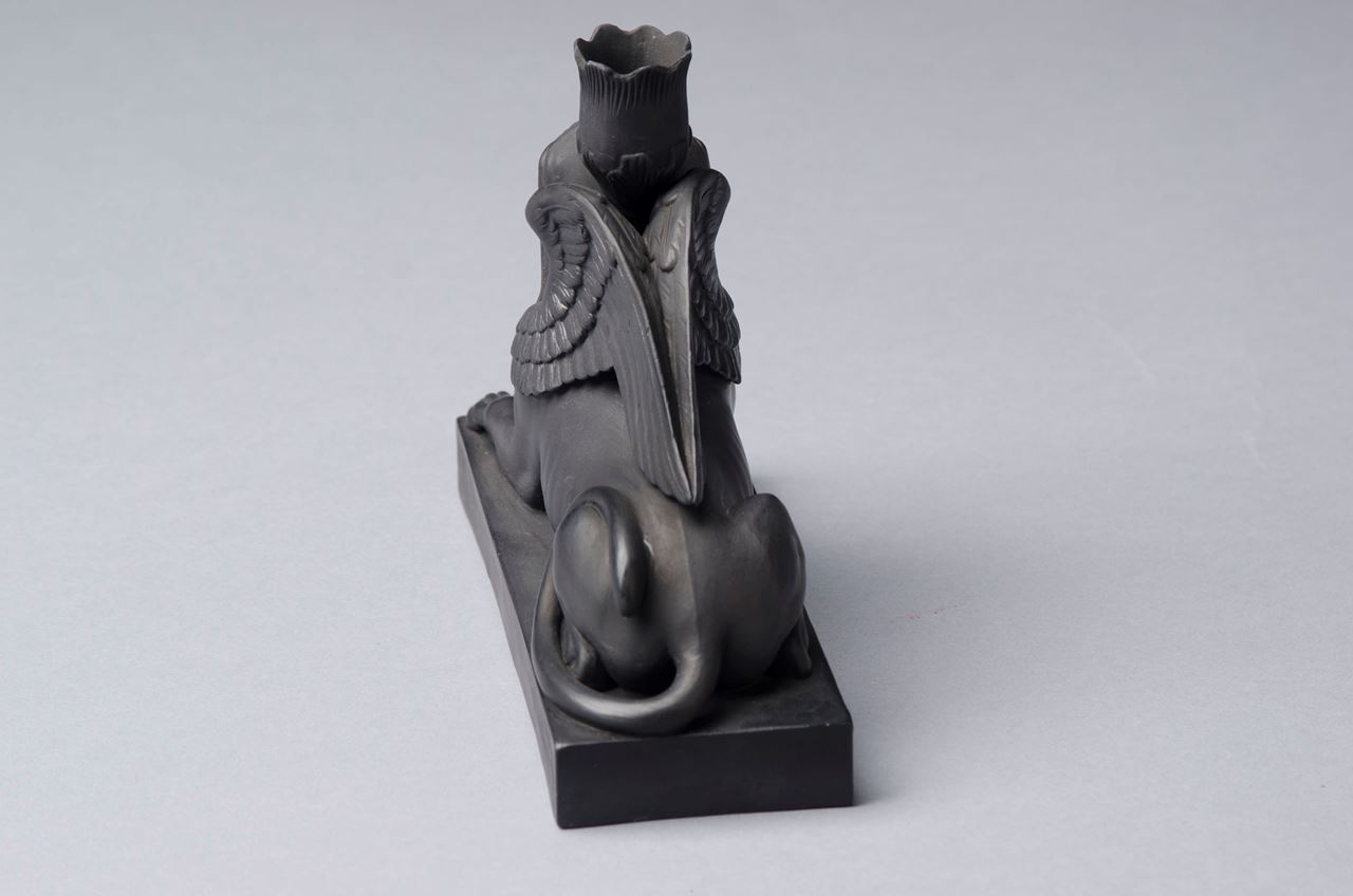 Black Basalt Sphinx Candlestick | Hieronymus Objects