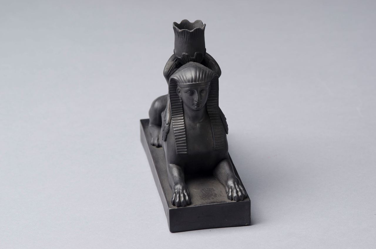Black Basalt Sphinx Candlestick | Hieronymus Objects